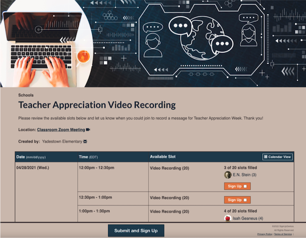 4 Ways Sign Ups Coordinate Teacher Appreciation